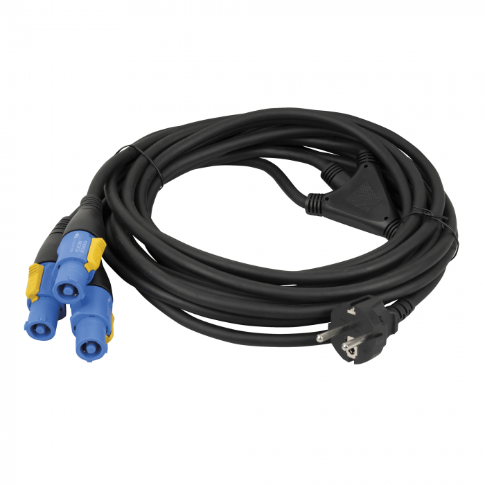 DAP Schuko to Neutrik powerCON splitter 3-way | Highlite.com